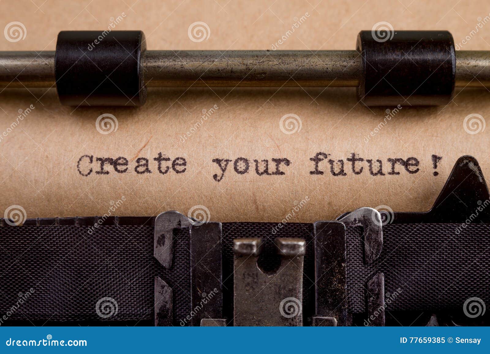 Typed Words on a Vintage Typewriter Stock Image - Image of black ...