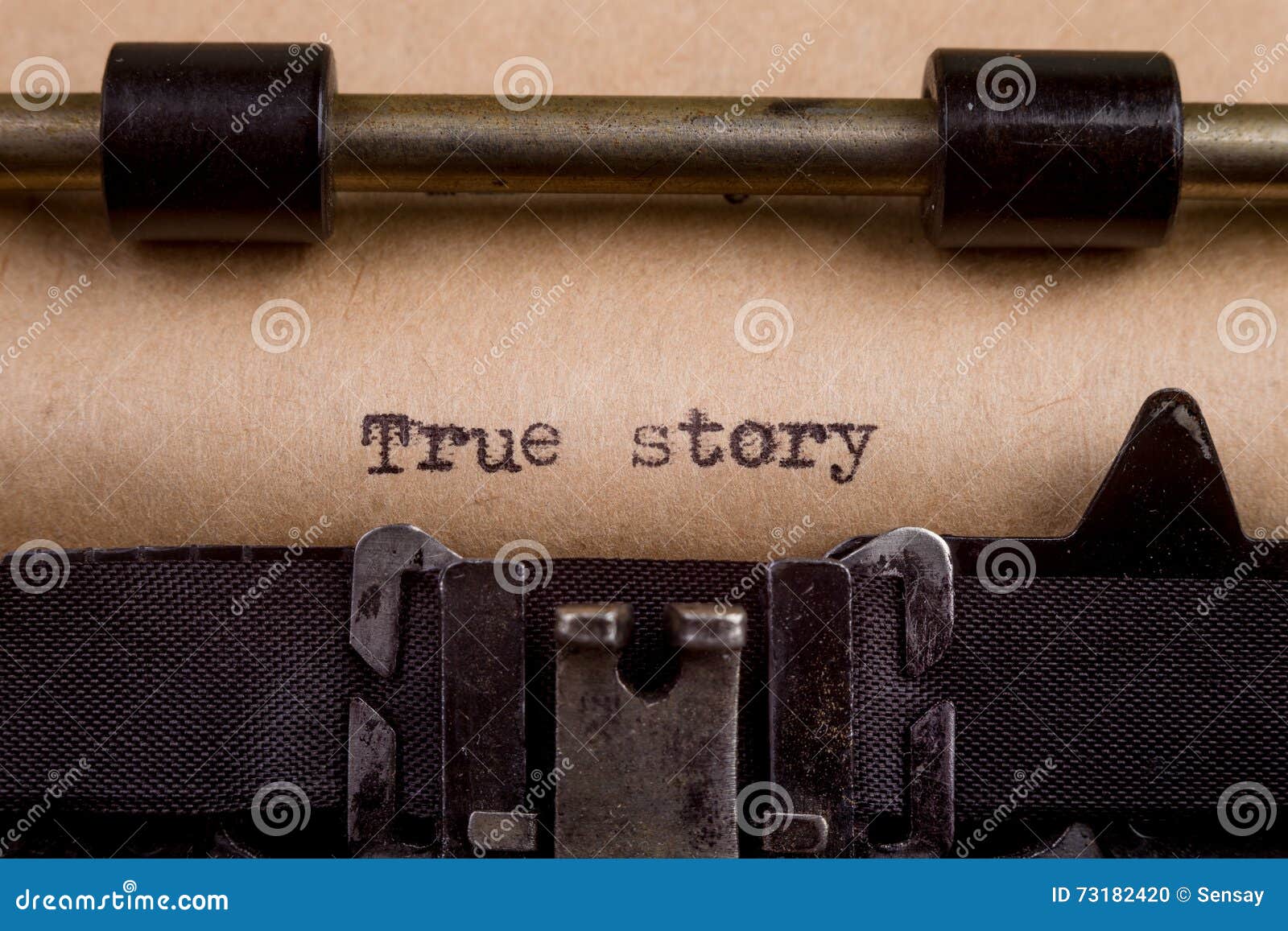 Typed Words on a Vintage Typewriter Stock Photo - Image of page ...