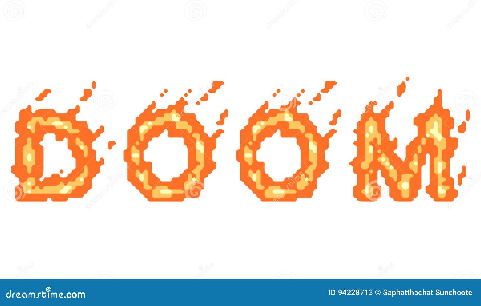 Typeface design doom stock vector. Illustration of vector - 94228713