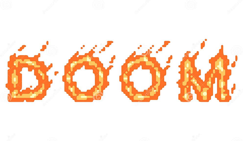 Typeface design doom stock vector. Illustration of vector - 94228713