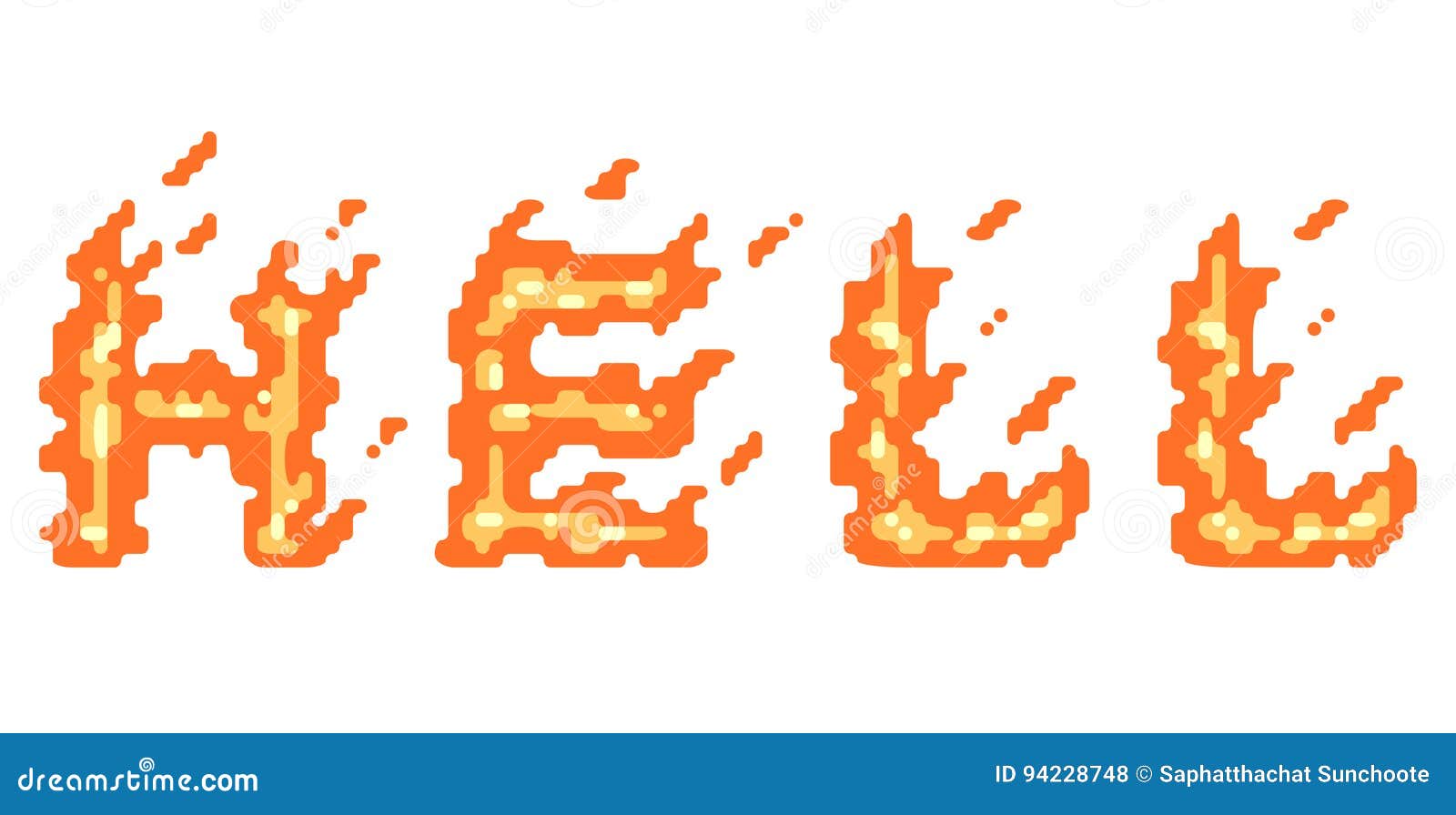 Typeface design hell stock vector. Illustration of type - 94228748