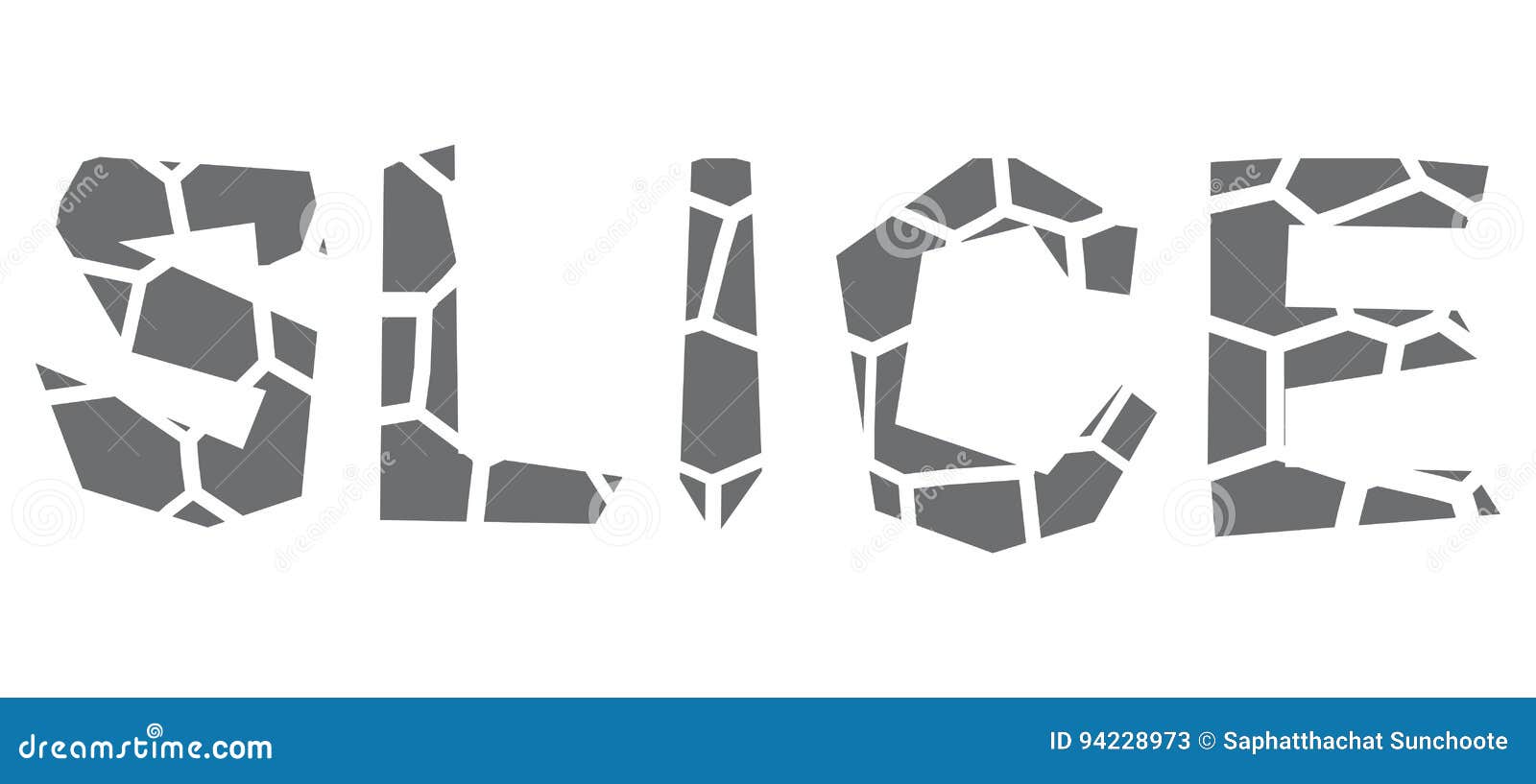 Typeface design slice stock vector. Illustration of drought - 94228973