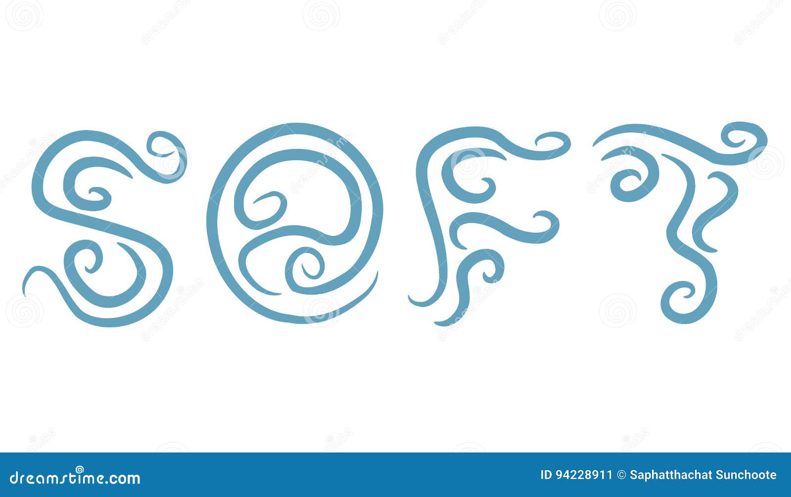 Typeface design soft stock vector. Illustration of white - 94228911