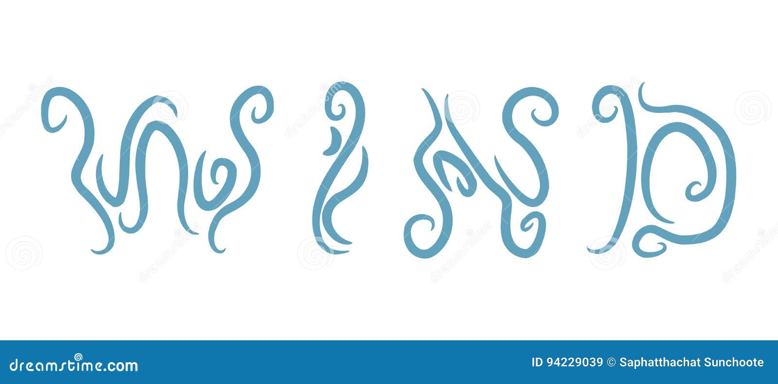 Typeface design wind stock vector. Illustration of design - 94229039