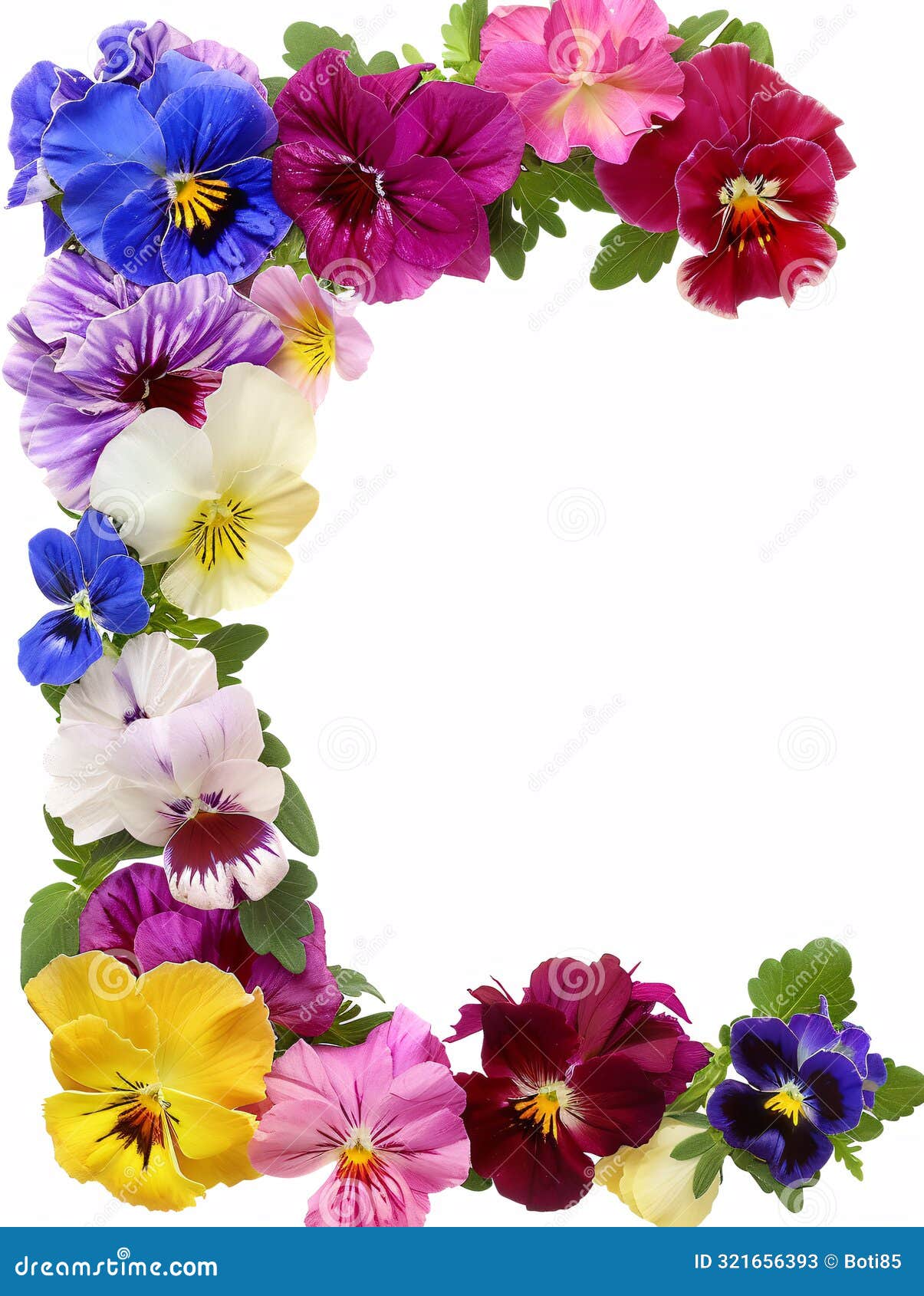 Typeface Made Out of Colored Spring Flowers Bracket Stock Illustration ...