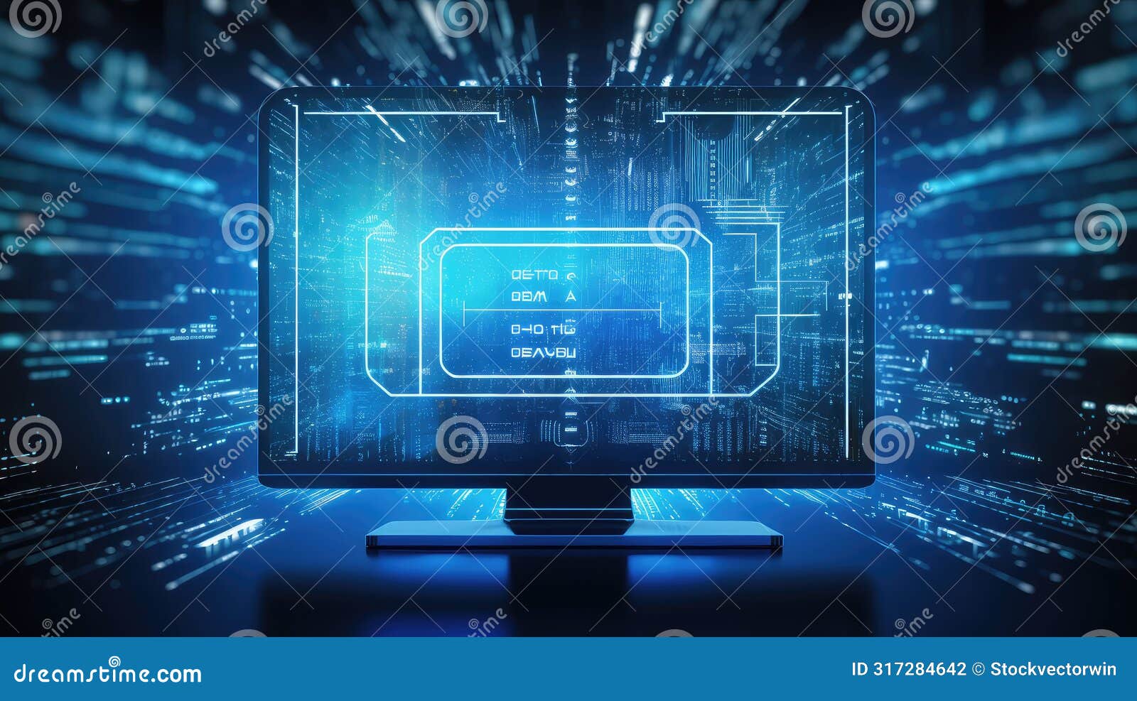 Typeface technology fonts stock illustration. Illustration of ...