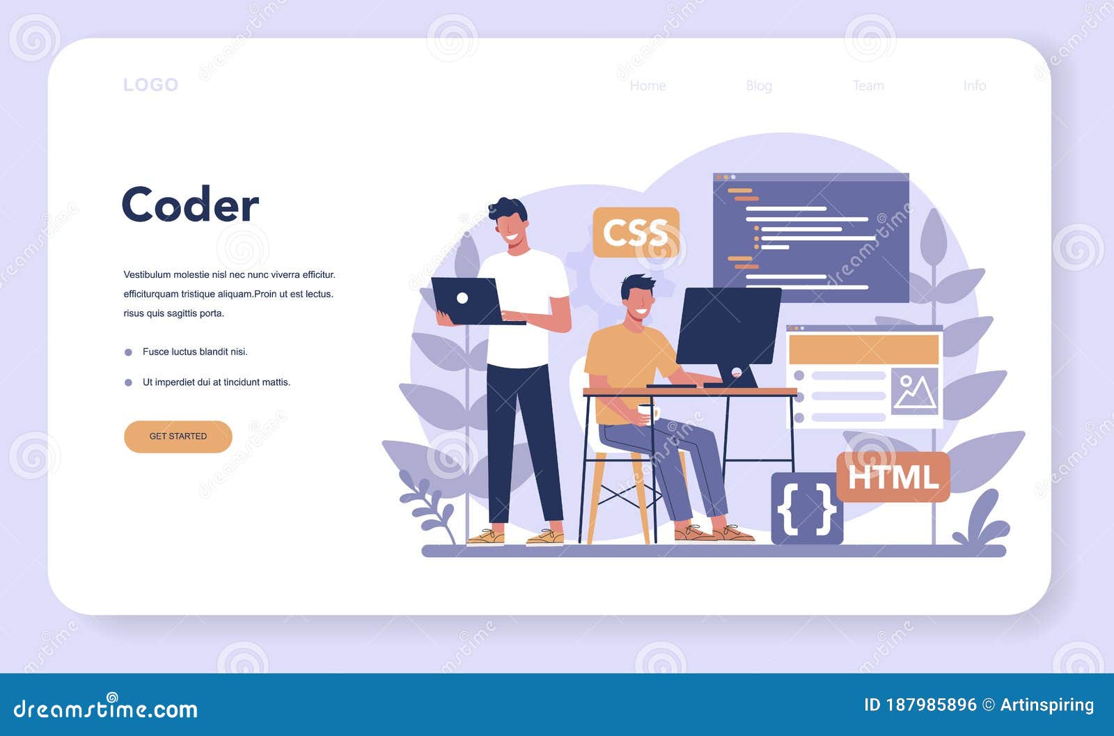 Typersetter Web Banner or Landing Page. Website Constructing Stock ...