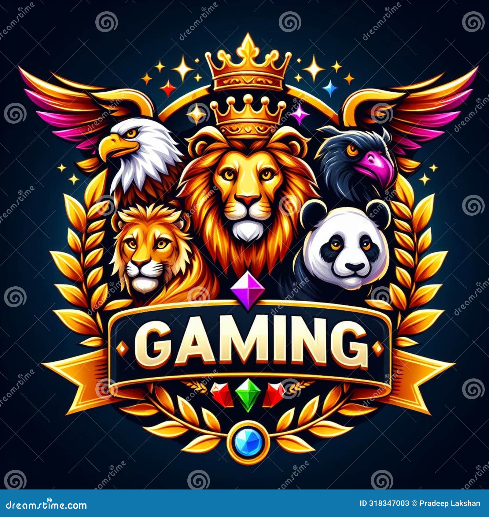 Types of Animal Game Logos. Stock Image - Image of types, animals ...