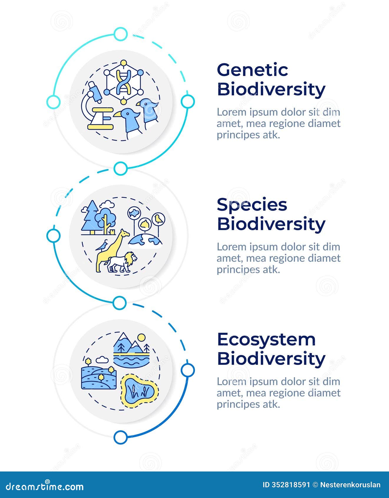 Types of Biodiversity Infographic Design Template Stock Illustration ...