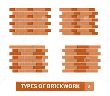 Vector types of brickwork stock illustration. Illustration of ...