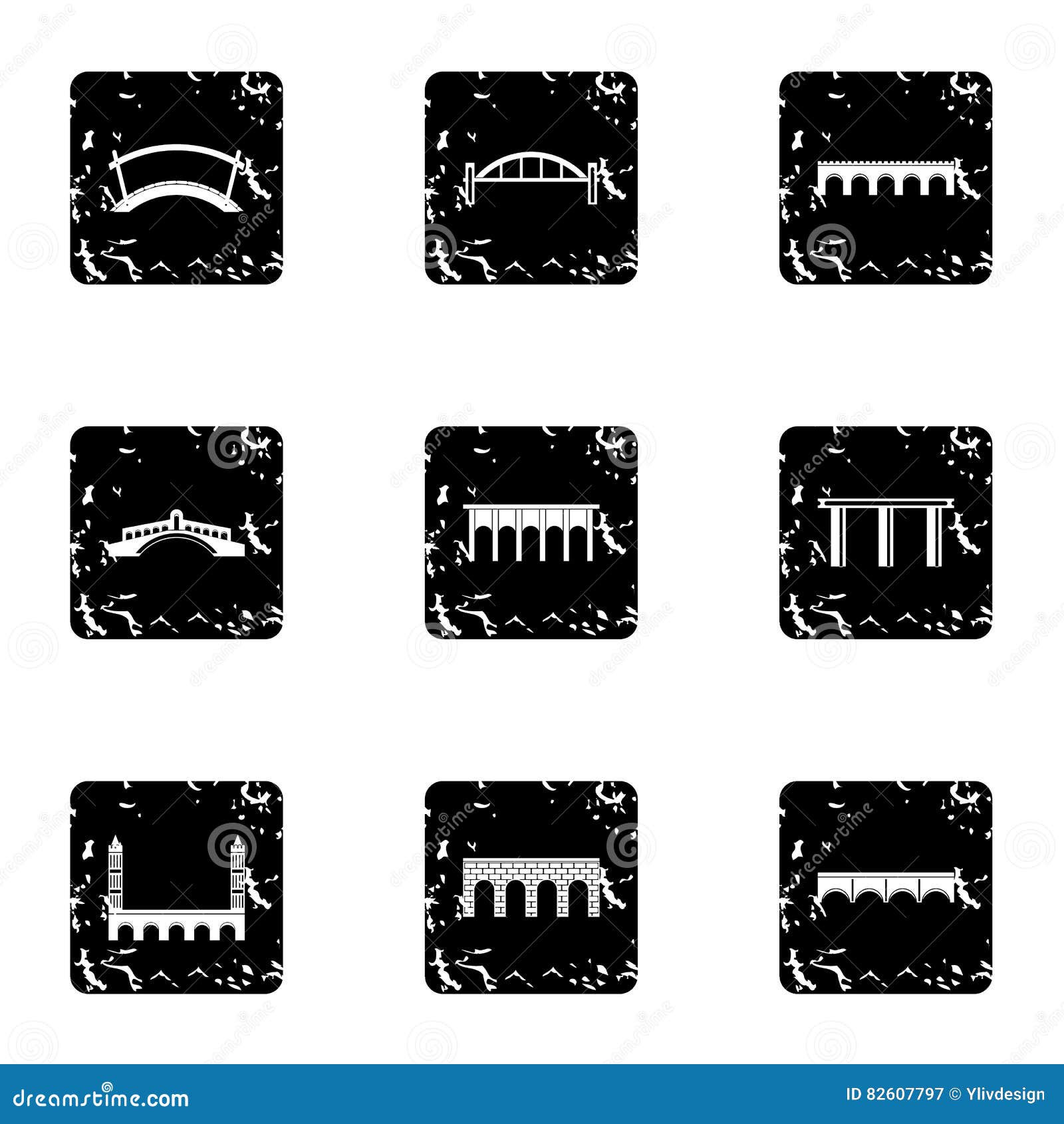 Set Of Bridges Types Beam Truss Cantilever Tied Arch Suspension Cable ...