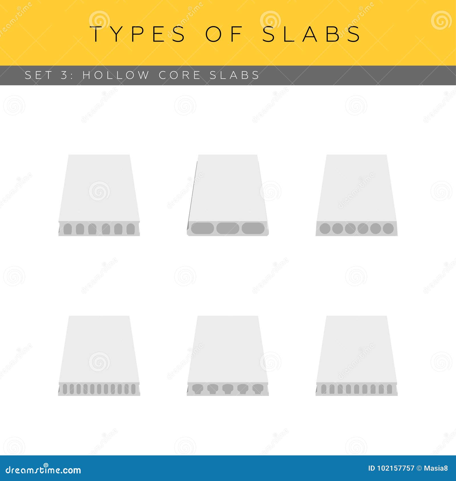 Isometric Hollow Core Slabs Stock Illustration - Illustration of design ...