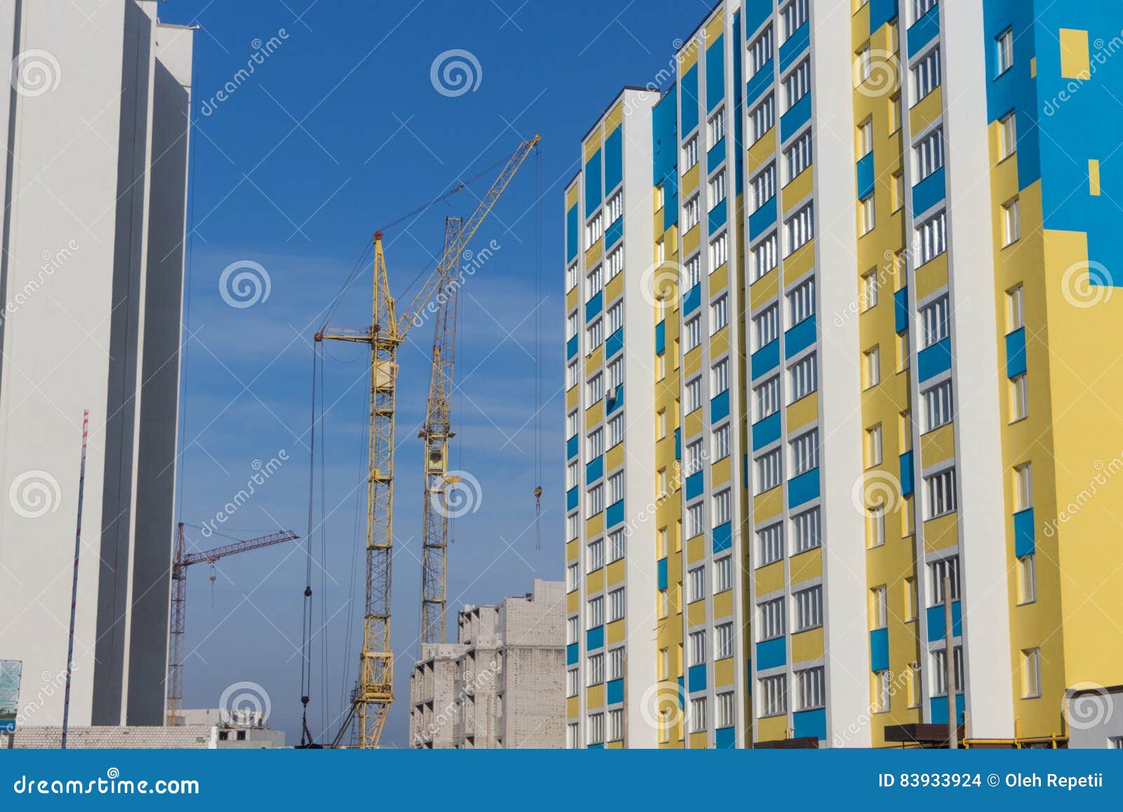 Types of Construction of City Buildings Stock Photo - Image of cement ...