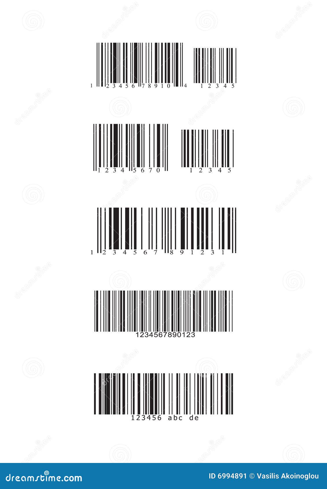 Types de code barres illustration de vecteur. Illustration du code ...