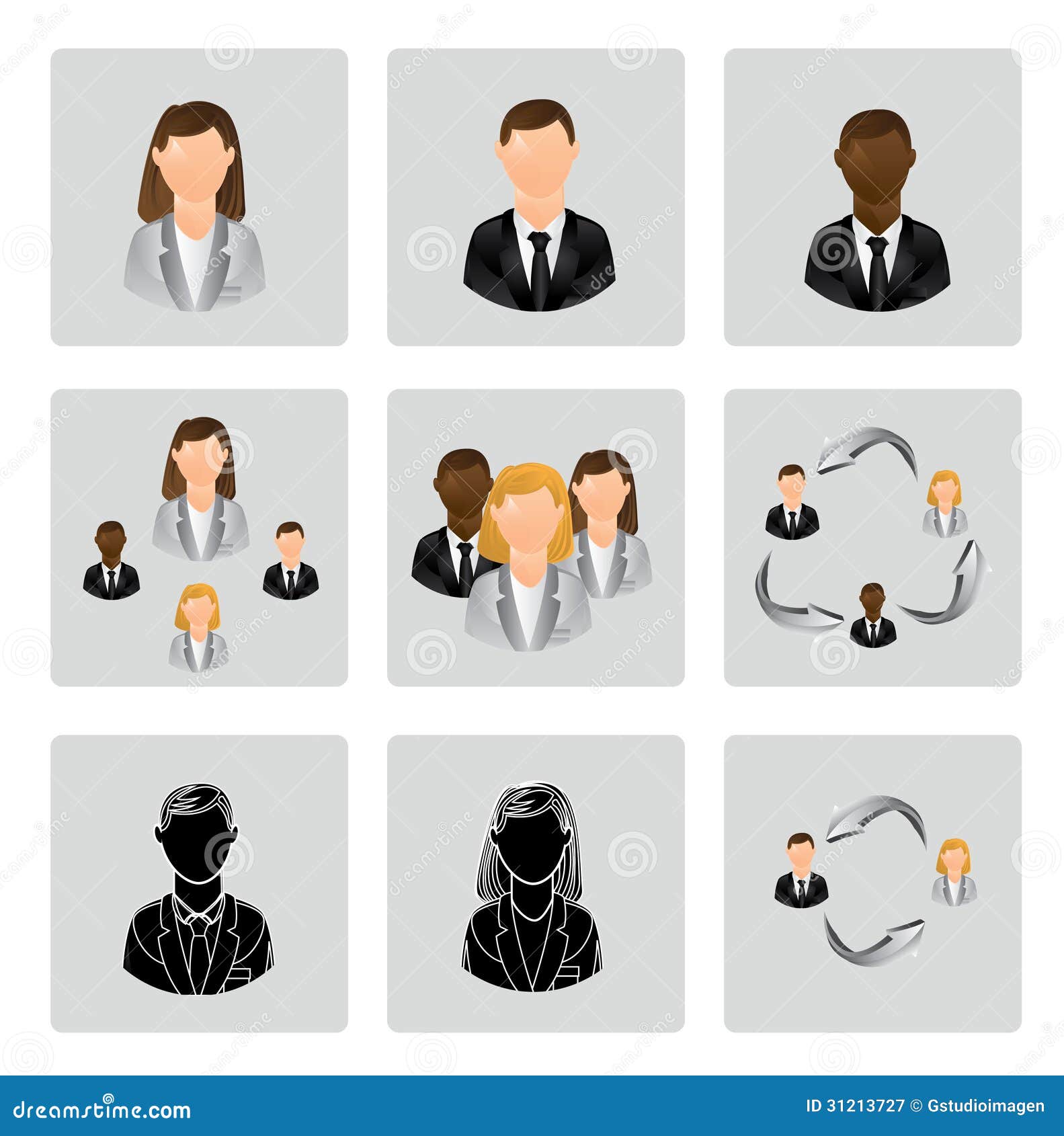 Types de personnes illustration de vecteur. Illustration du réseau ...