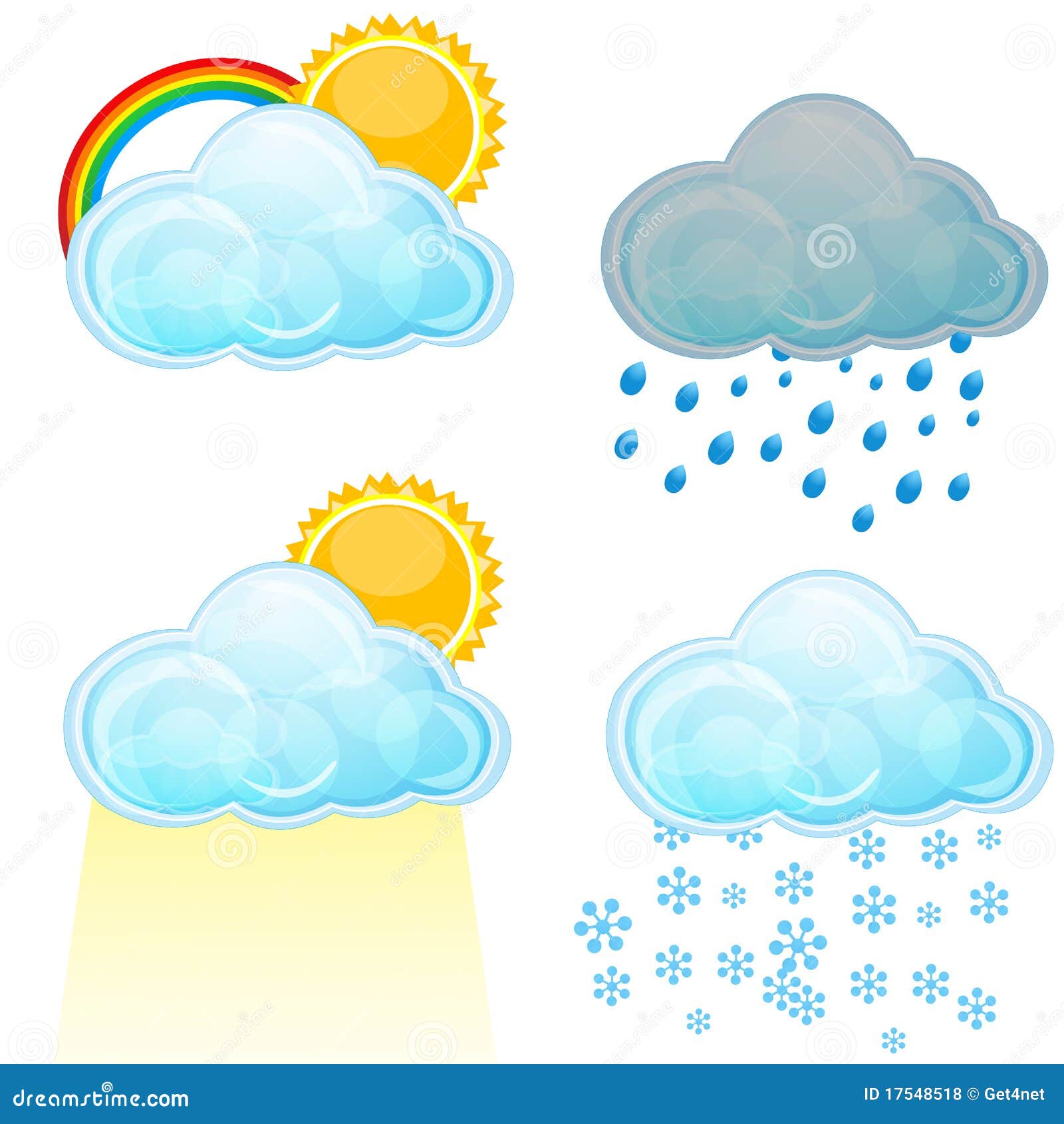 Types de temps illustration de vecteur. Illustration du matin - 17548518