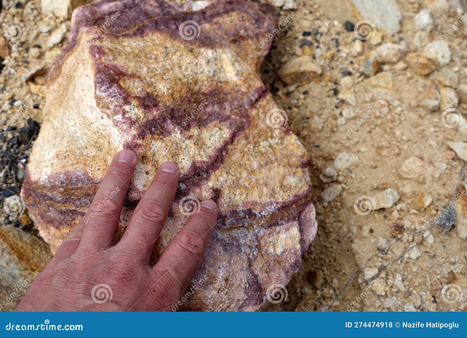 Types of Different Colors and Type Rock in Nature Stock Photo - Image ...