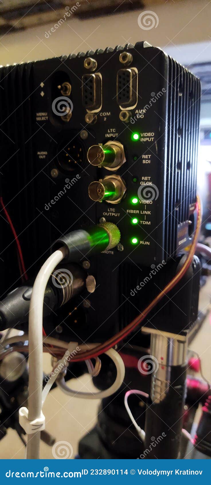 Types of Digital Connectors in a Camcorder. Digital Wires Stock Photo ...