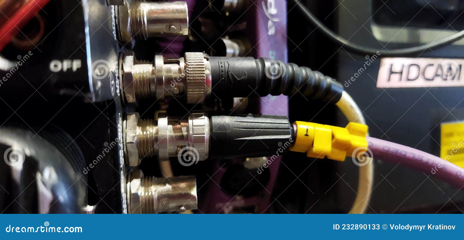 Types of Digital Connectors in a Camcorder. Digital Wires Stock Image ...