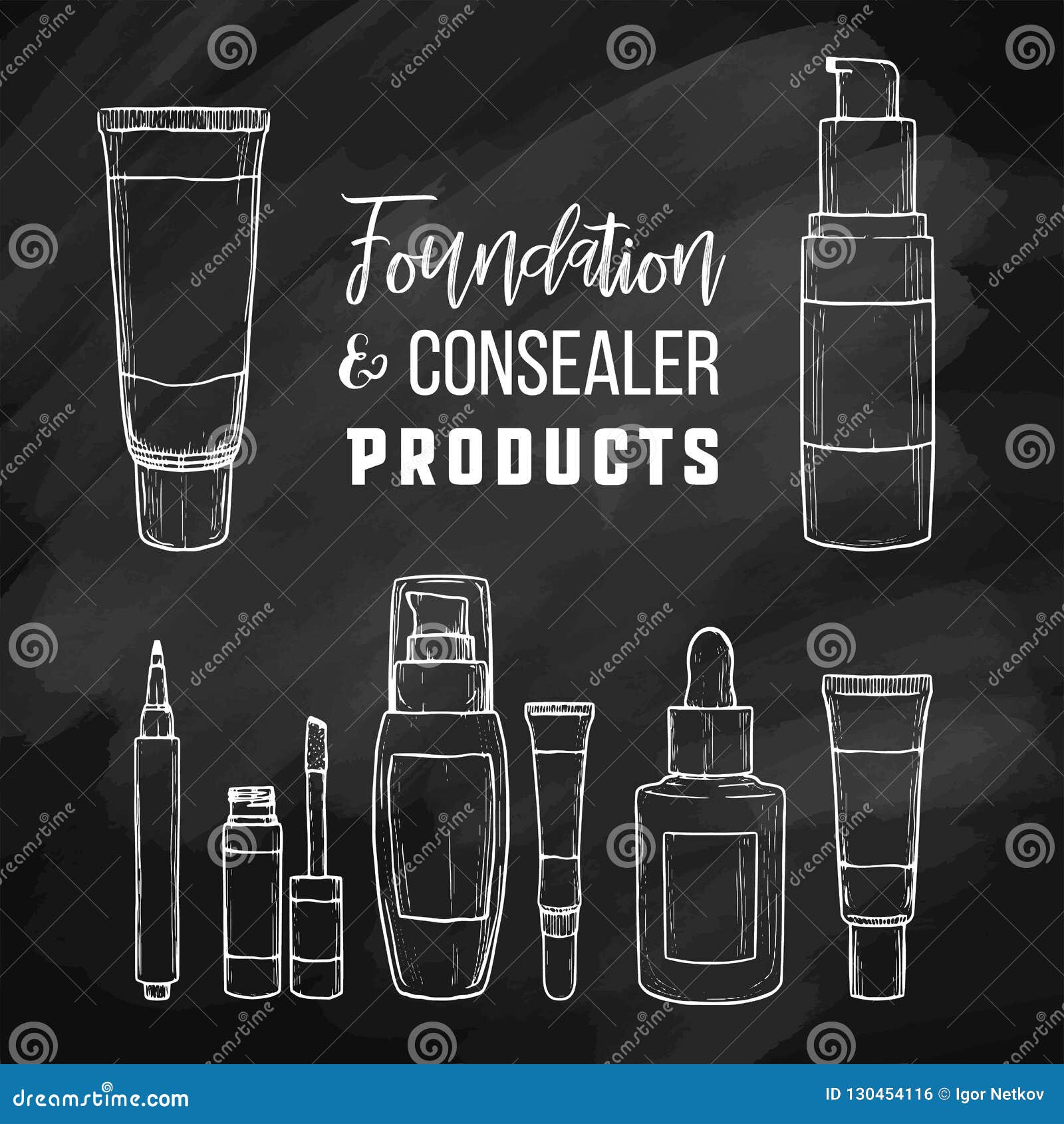 Types Of Foundations, Hand Drawn Sketch Vector Illustration ...