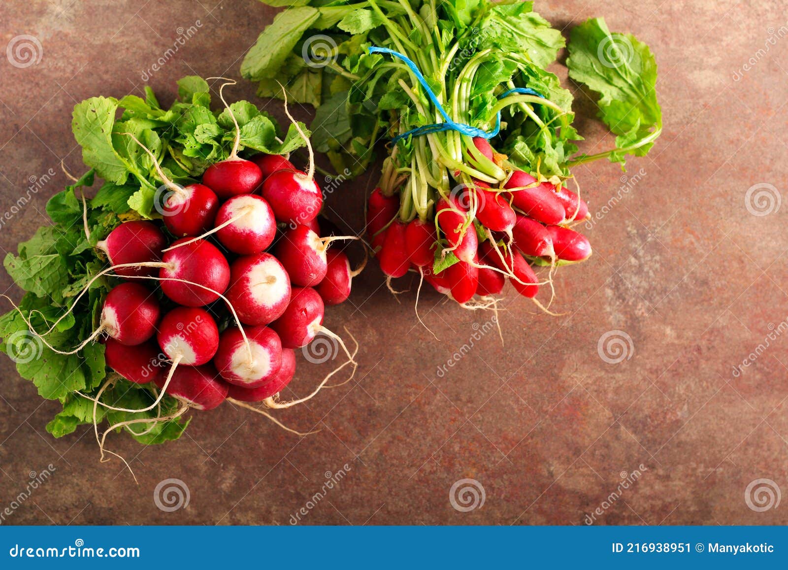 2 Types of Fresh Raw Radish Bunches Stock Image - Image of view ...