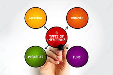 4 Types of Infections Mind Map Text Concept for Presentations and ...