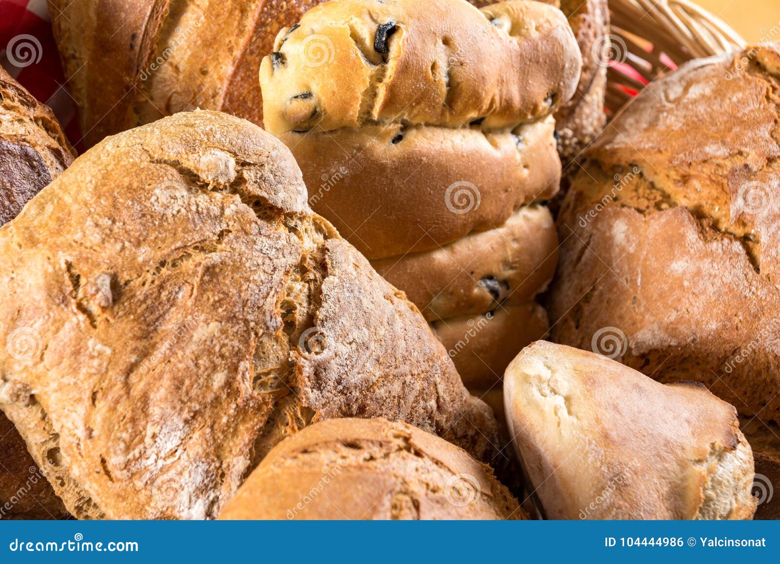 Bread and rolls stock photo. Image of crusty, loaf, food - 104444986