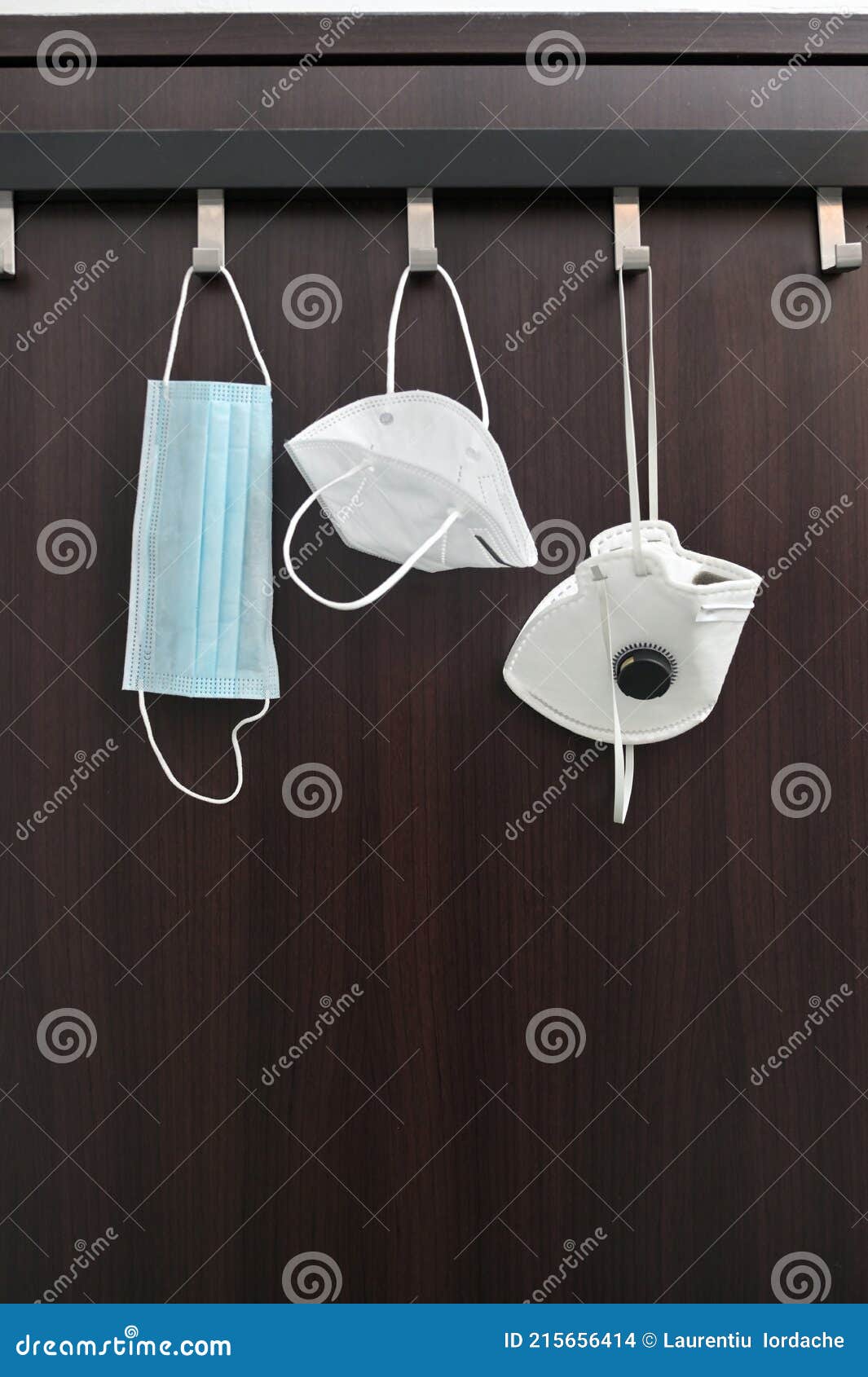Types of Medical Masks Hanging on Hanger Stock Photo - Image of hanger ...