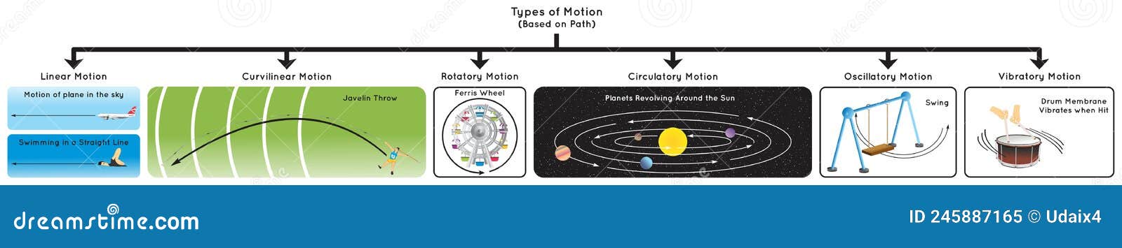 types of motion infographic diagram based on path Coloso types of motion infographic diagram based on path Coloso