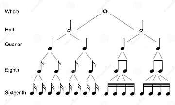 Types of musical notes stock illustration. Illustration of bass - 73681046