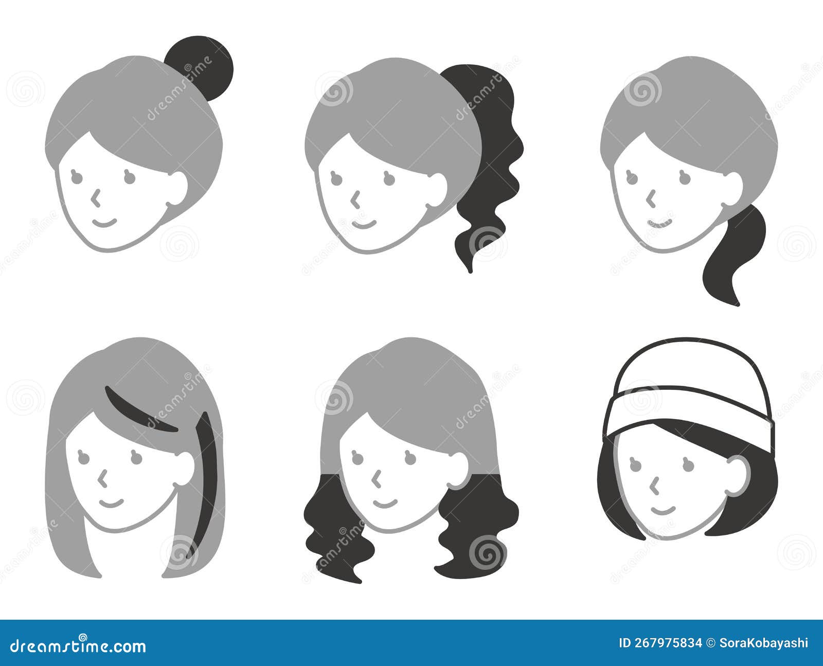 Partial Face Illustration Featuring Exaggerated Features, Red Lips ...