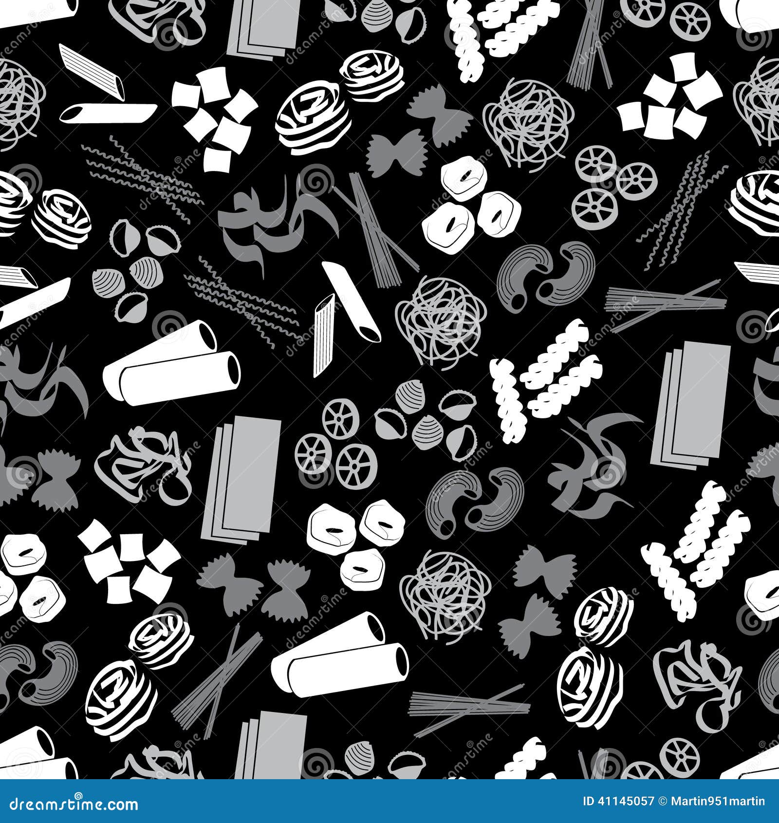 Types Of Pasta Set Icons In Flat Style. Big Collection Of Types Of ...