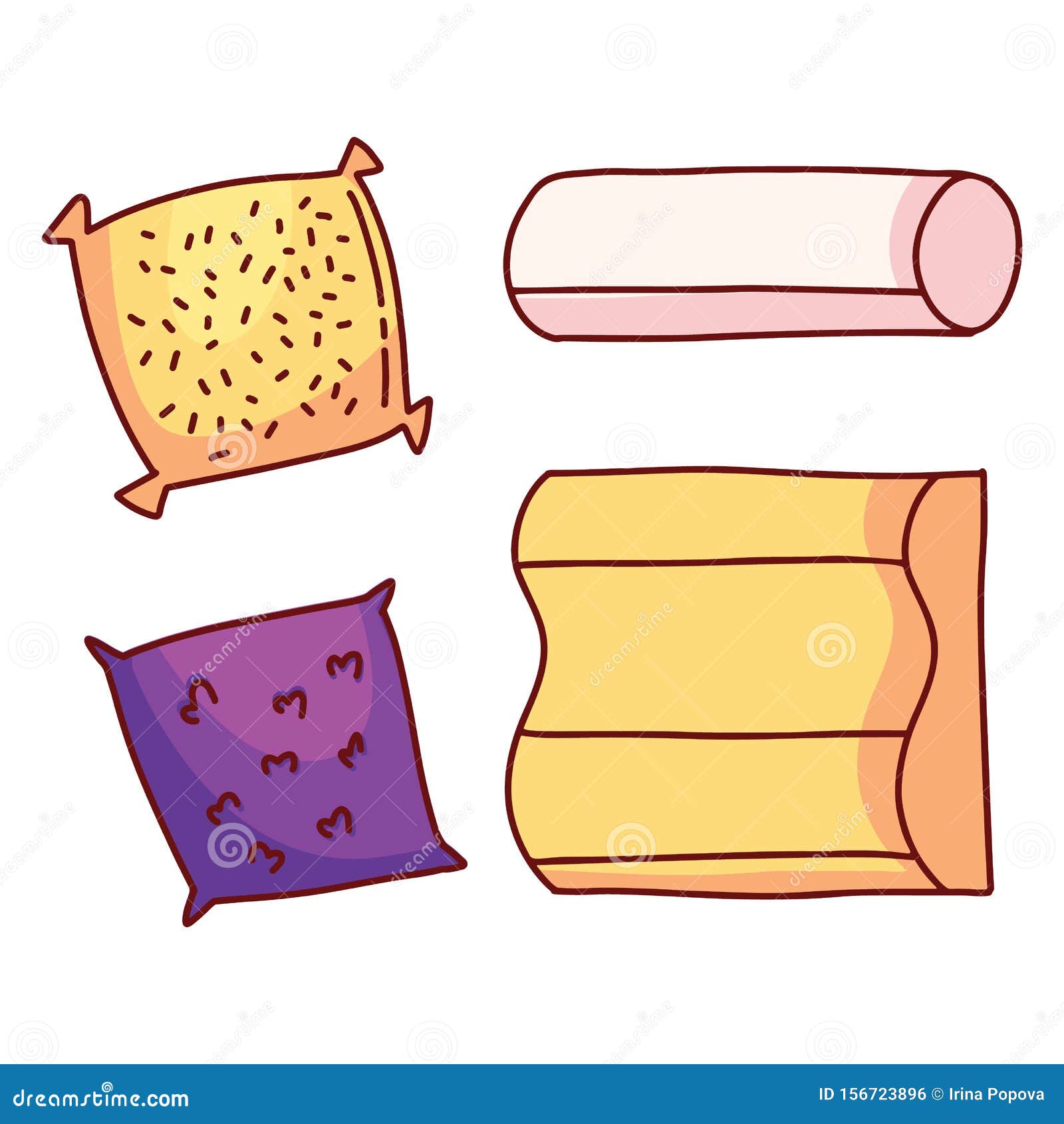 Pillows For Sleeping In Different Form Set Vector | CartoonDealer.com ...