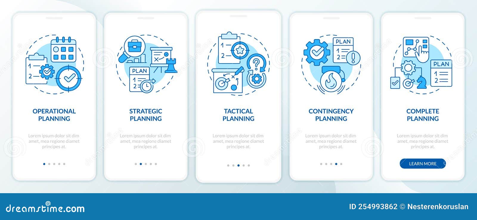 Types of Plans Blue Onboarding Mobile App Screen Stock Vector ... Types of Plans Blue Onboarding Mobile App Screen Stock Vector ...