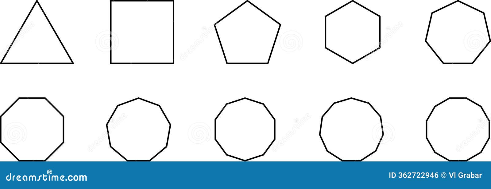 Polygons Types Logo For Branding Vector Illustration | CartoonDealer ...