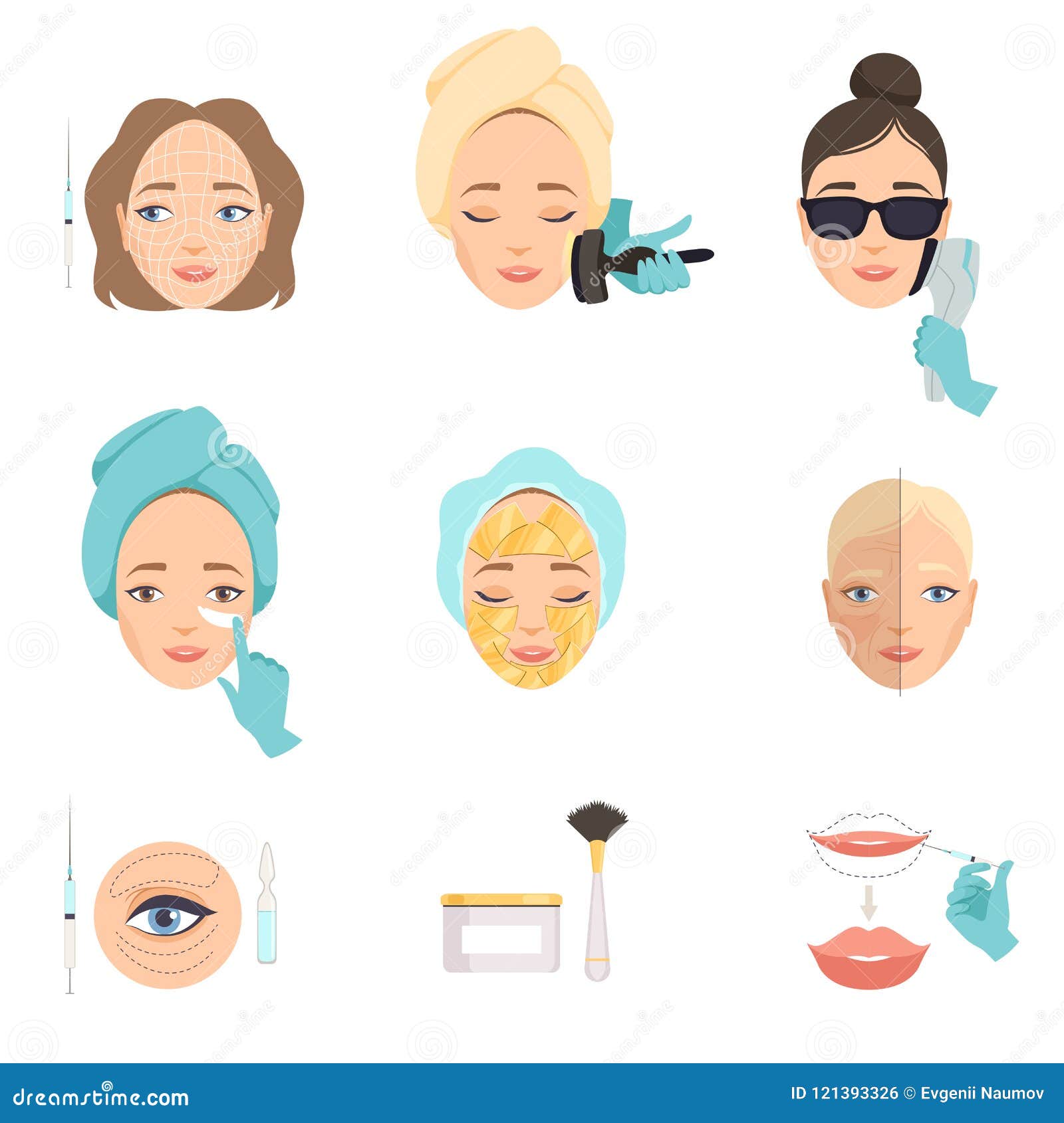 Facelift, Face Plastic Of Chin, Line Icon. Plastic Surgery, Lifting ...