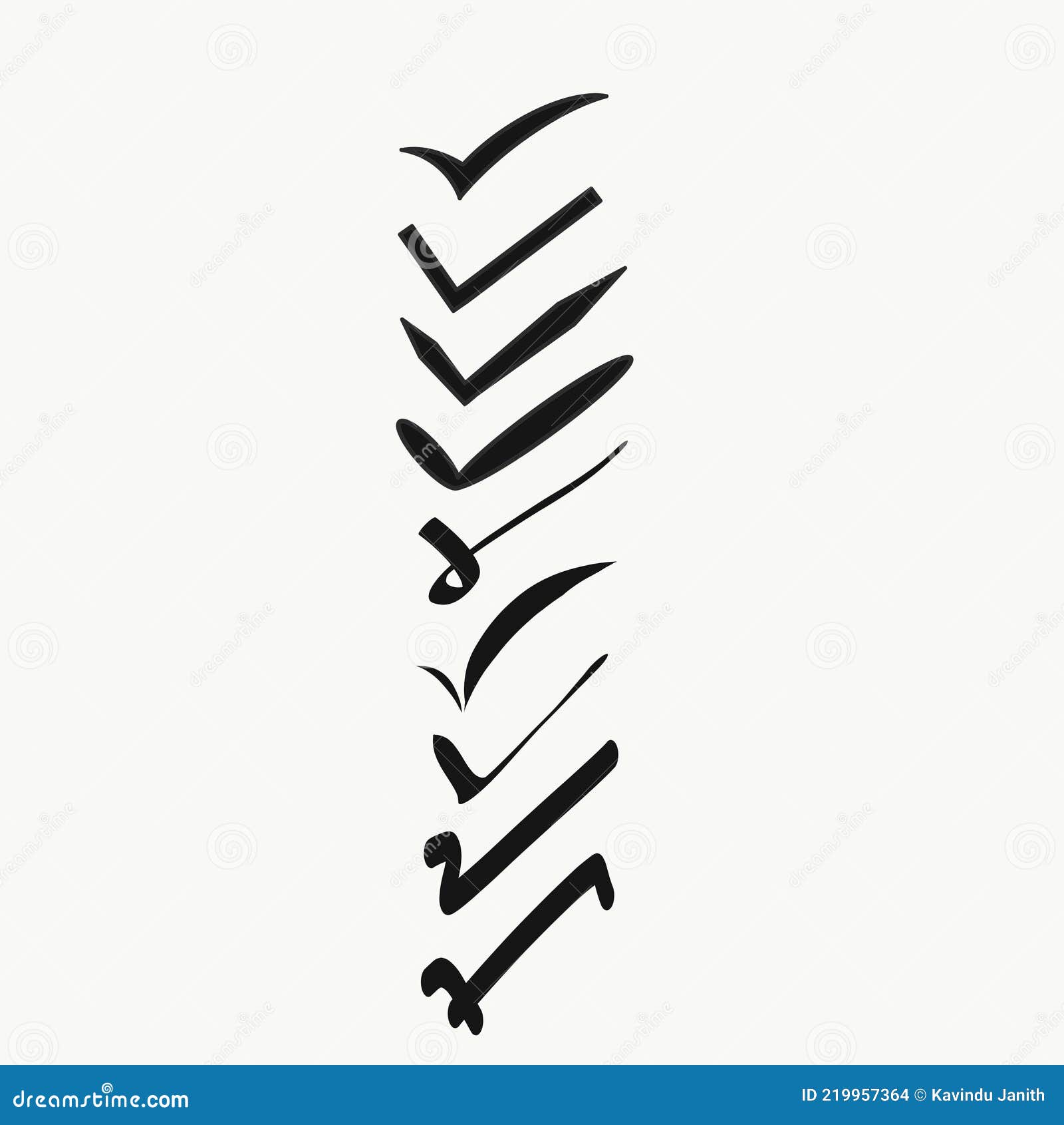 9 Types Of Right Marks In A Row.different Right Types For Typing ...