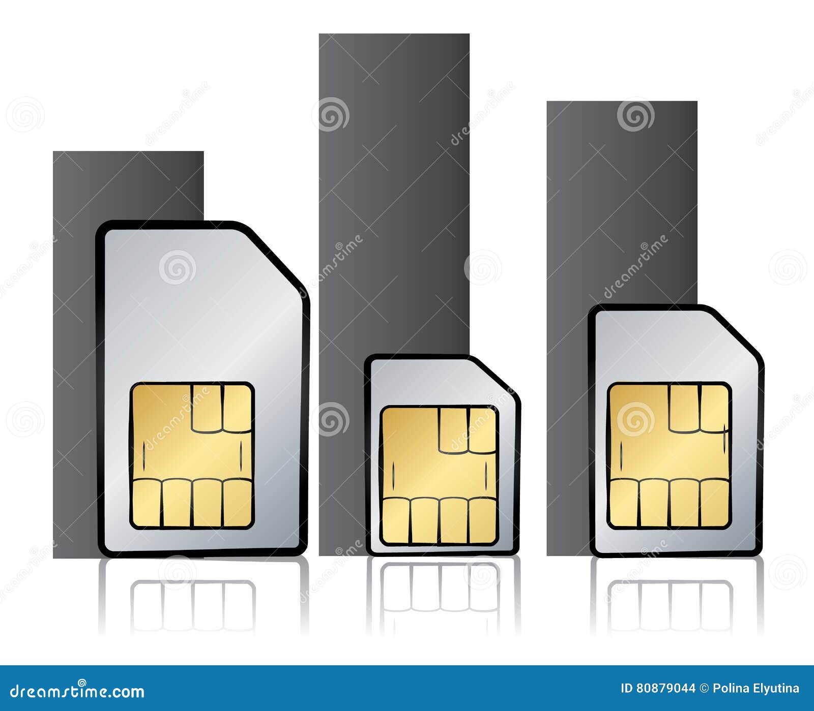 Types Sim Cards and Diagram Stock Vector - Illustration of gold ...