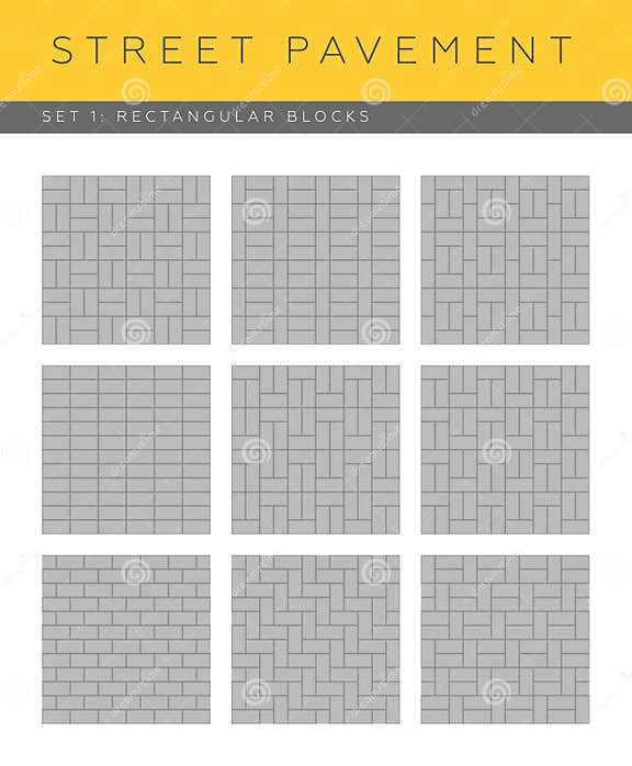 Types of street pavement stock illustration. Illustration of horizontal ...