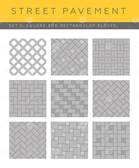 Types of street pavement stock illustration. Illustration of floor ...