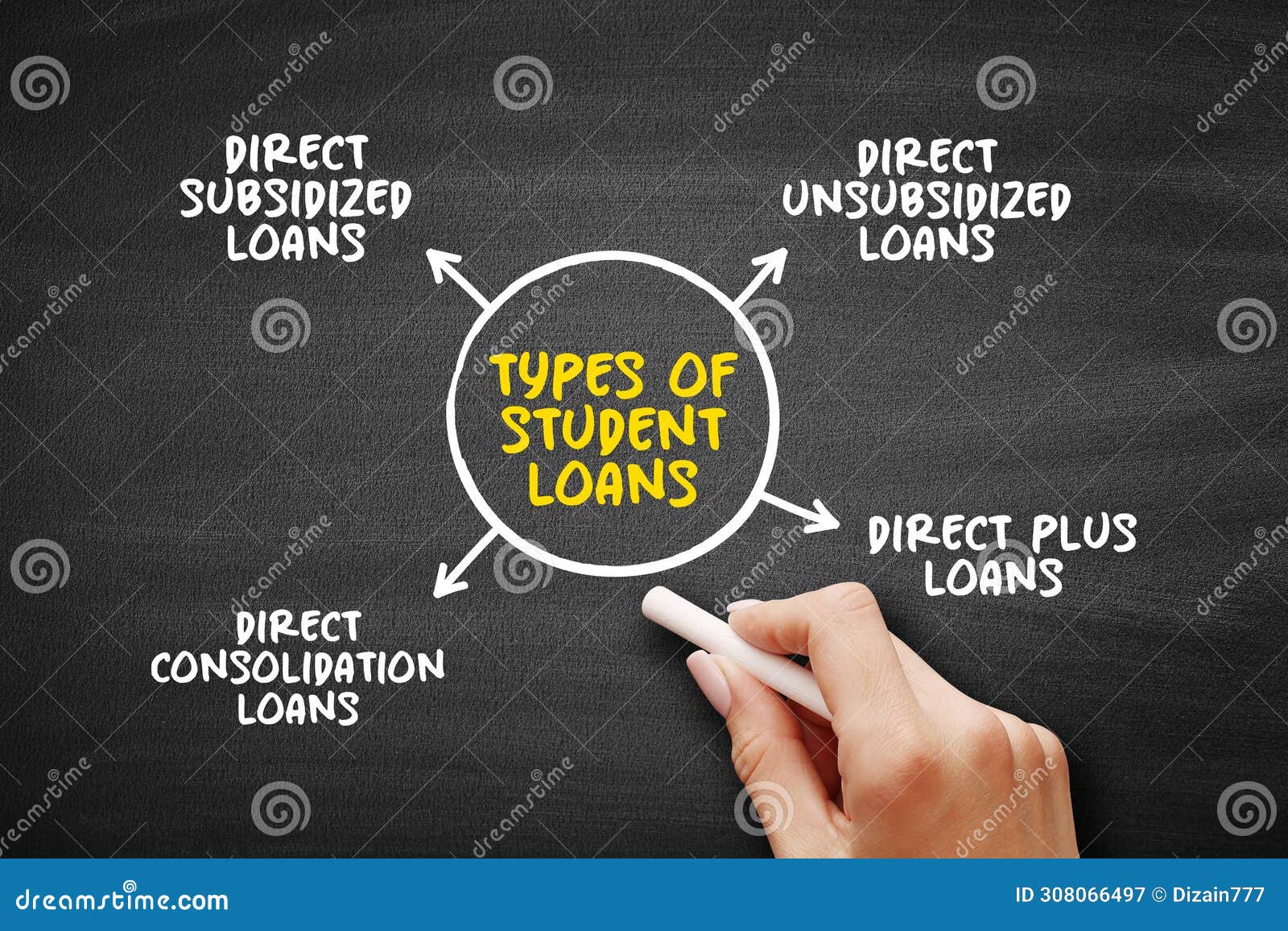 Types of Student Loans Mind Map, Designed To Help Students Pay for Post ...