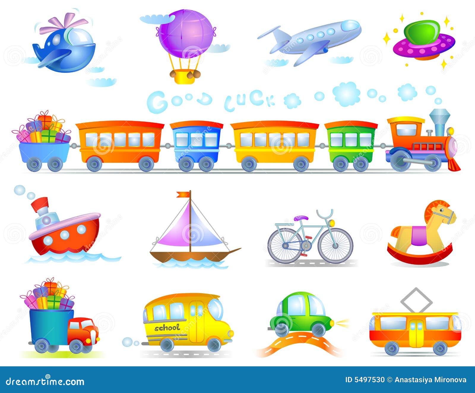 Types of transport stock vector. Illustration of symbol - 5497530