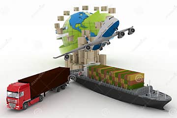 Types of Transport of Transporting are Loads Stock Illustration ...