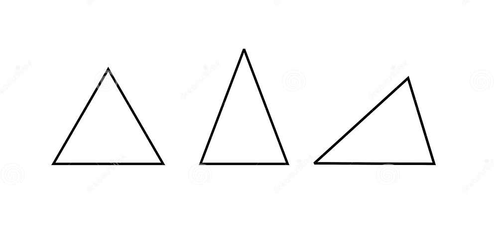 Types of Triangles Based on the Length of the Side, Set of Math ...