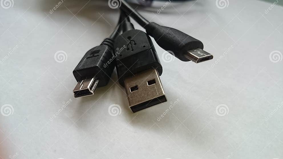 3 types of USB stock photo. Image of micro, mini, types - 44682420