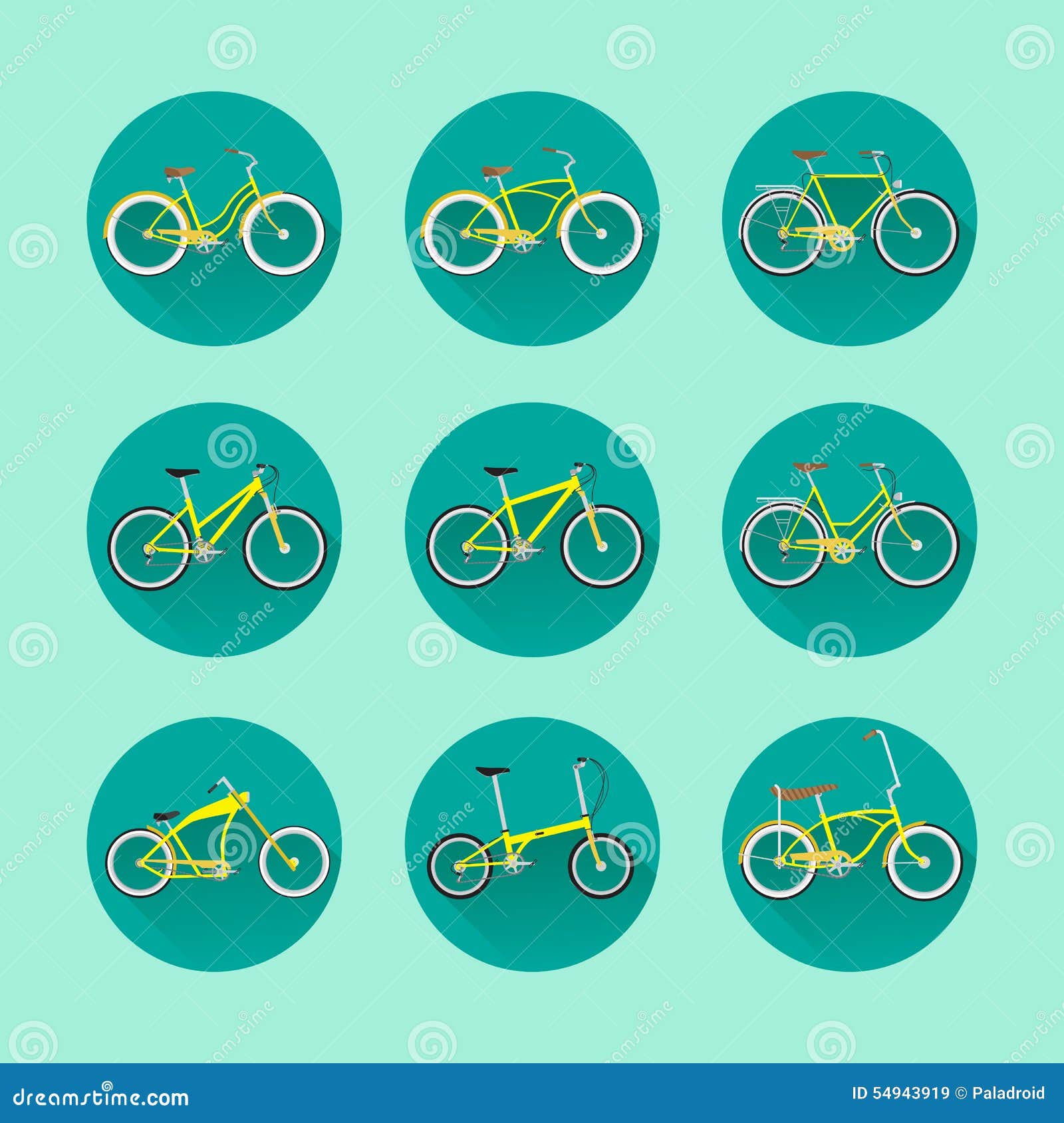 Types van fietsen vector illustratie. Illustration of cyclus - 54943919