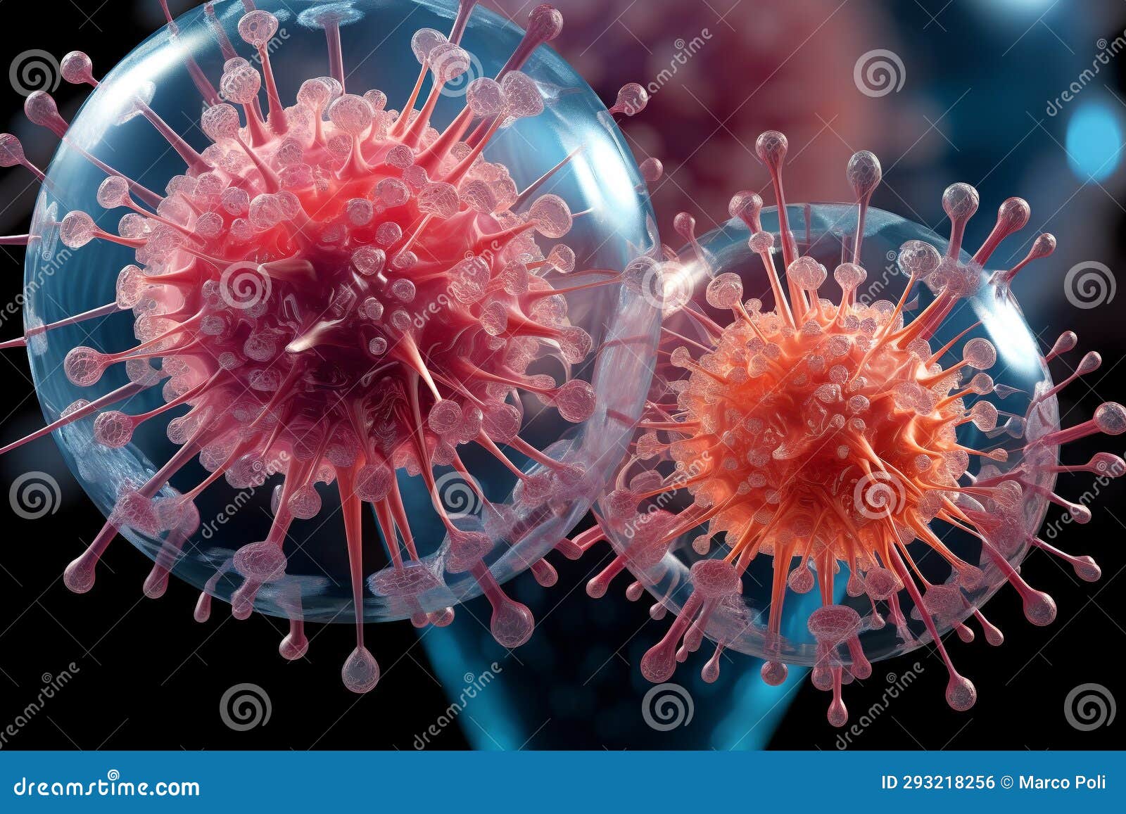Human virus cells stock photo. Image of virus, microscope - 293218256
