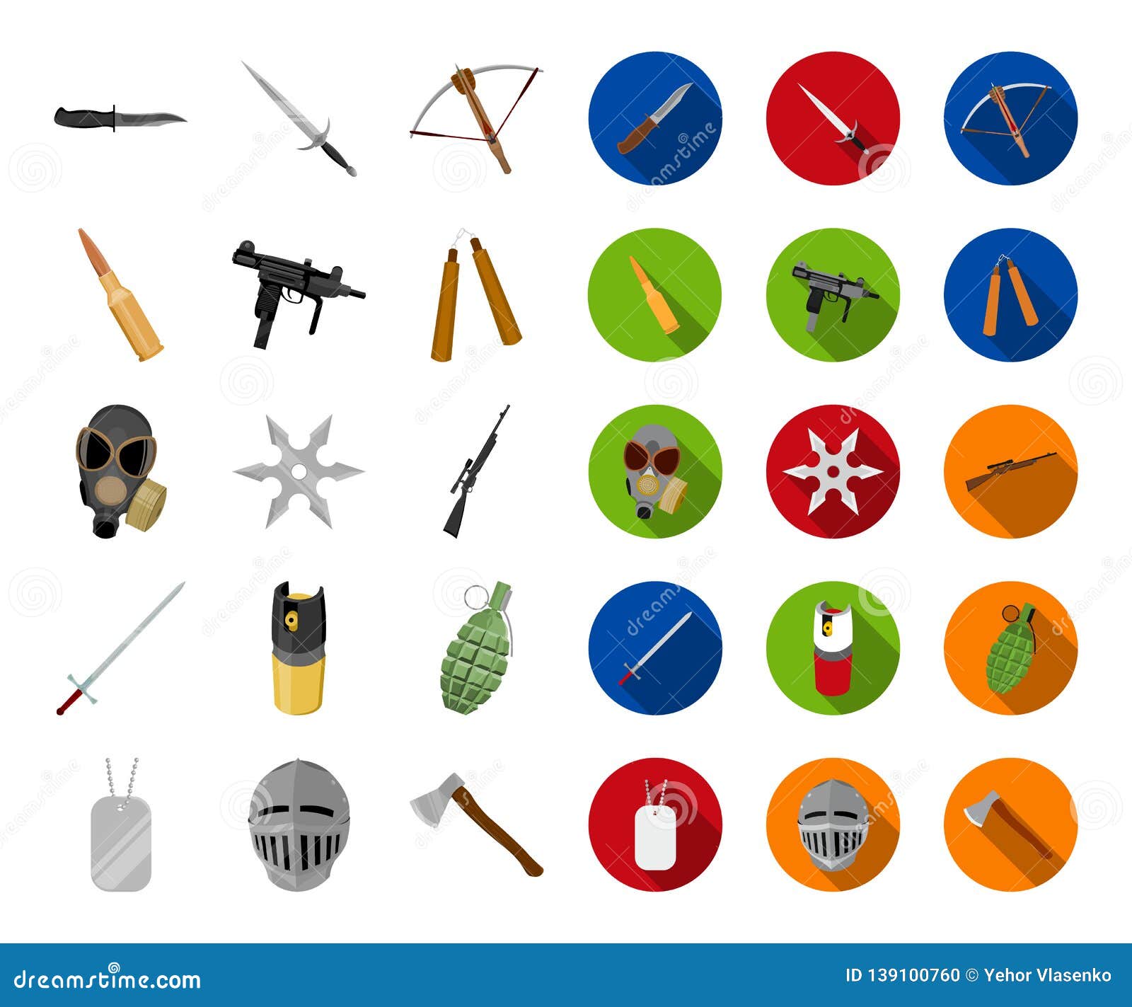 Types Of Weapons Cartoon,monochrom Icons In Set Collection For Design ... Types Of Weapons Cartoon,monochrom Icons In Set Collection For Design ...