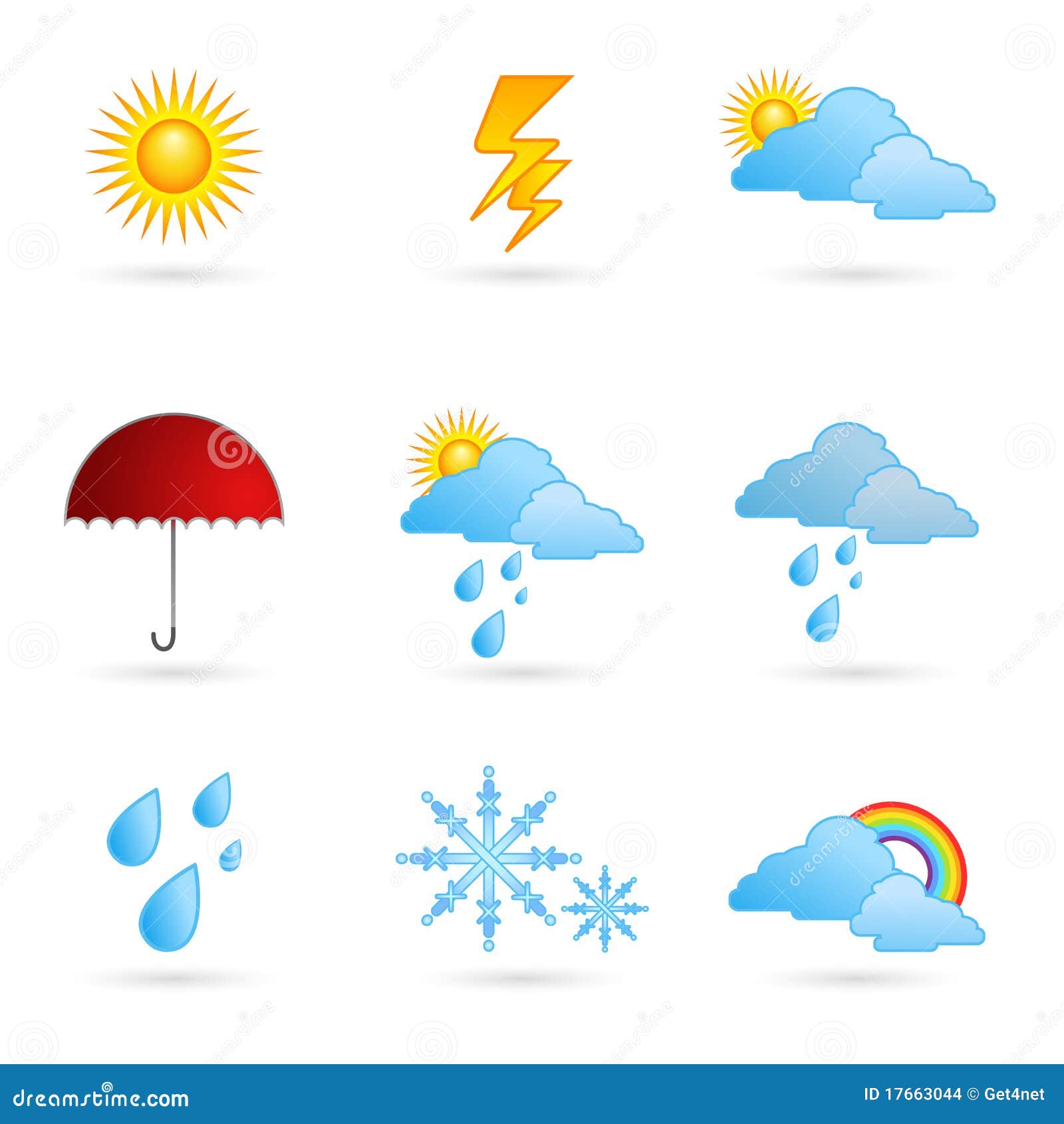 Types Of Weather Vector Illustration | CartoonDealer.com #13221416