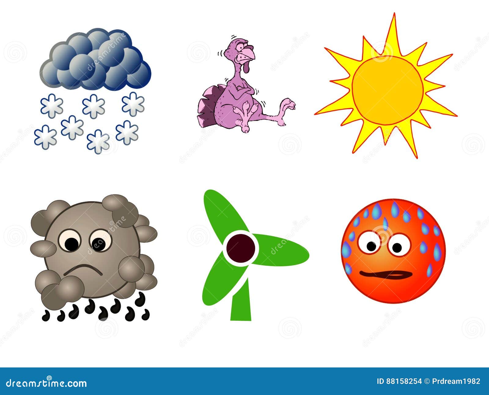 Types of Weather stock illustration. Illustration of dreamstime - 88158254